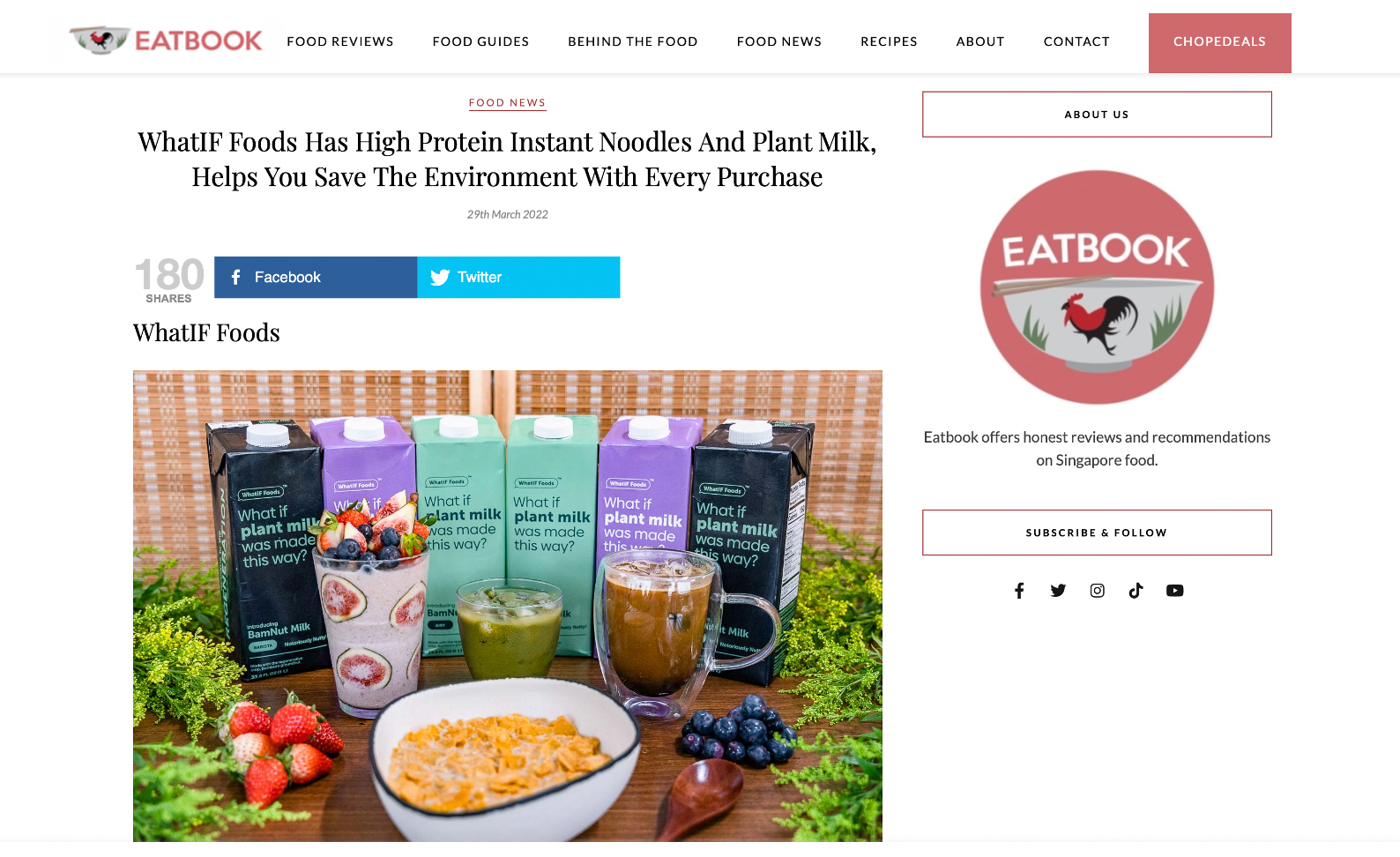 WhatIF Foods High Protein Instant Noodles & Plant Milk